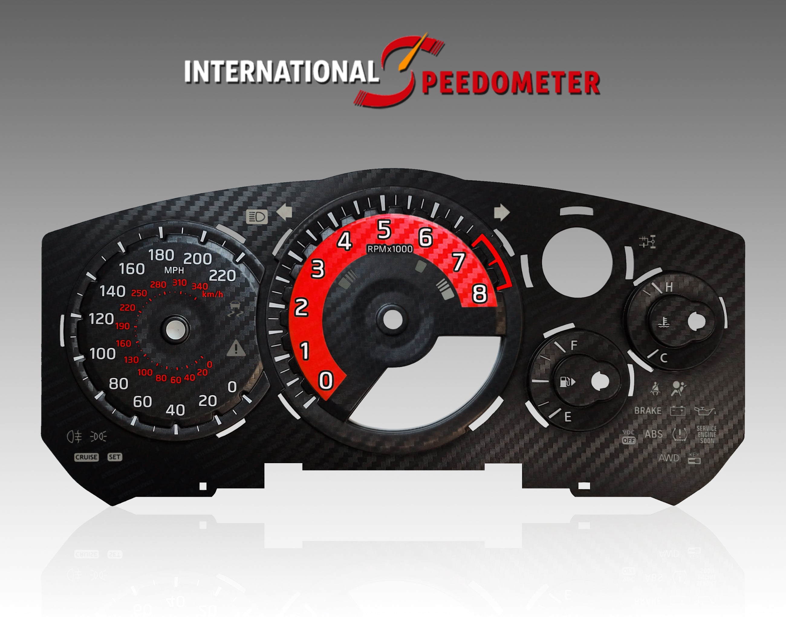 2007-2023 Nissan GTR Carbonfiber Red Faceplate (3D/MPH) - NIGT-01 ...